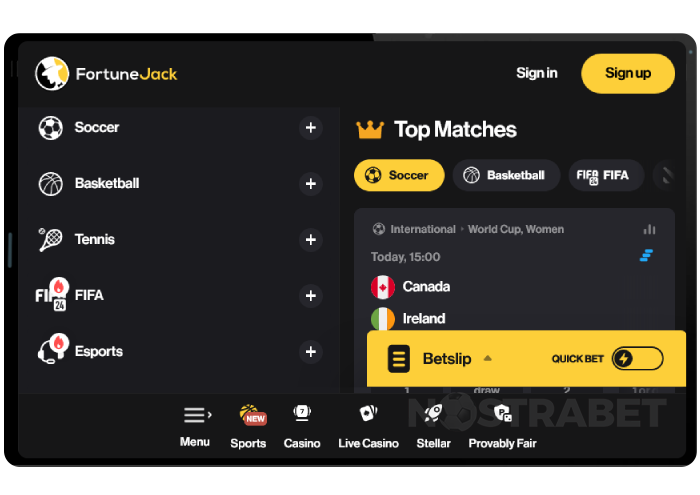 FortuneJack Mobile App & Version for iOS and Android (2023)